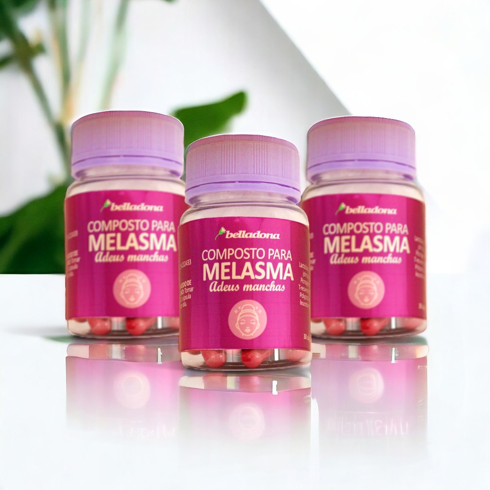 Kit com 3 Antioxidante para Melasma com Fotoprotetor oral - 30 cápsula ...