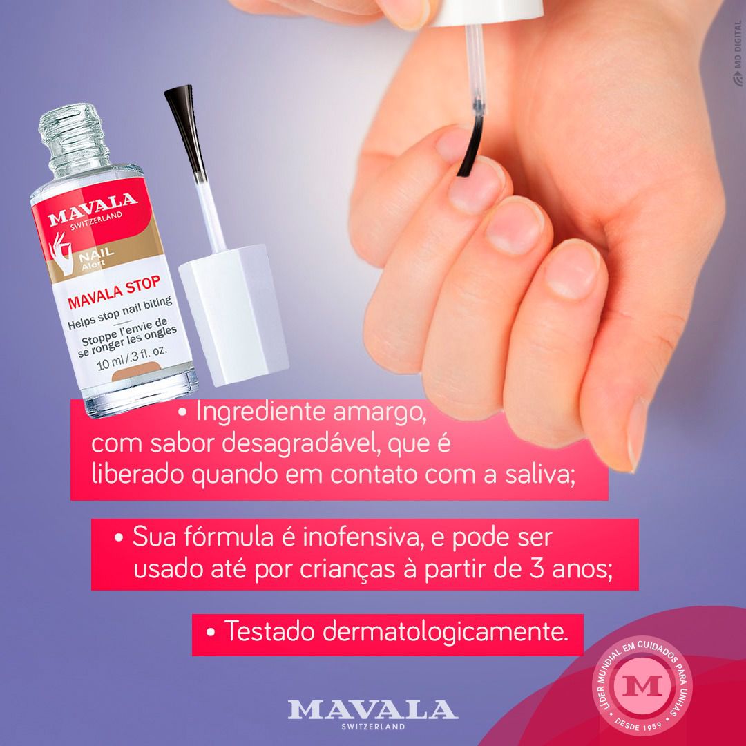 Esmalte Para Parar de Roer Unhas - MAVASTOP 10ml - MAVALA - Farmácia ...