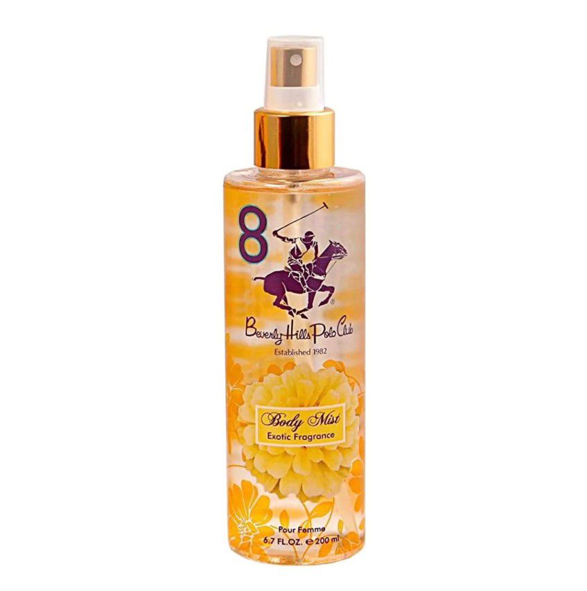 Body Splash Beverly Hills Polo Club N°8 - 200ml - Farmácia Belladona | Sua farmácia online e segura!