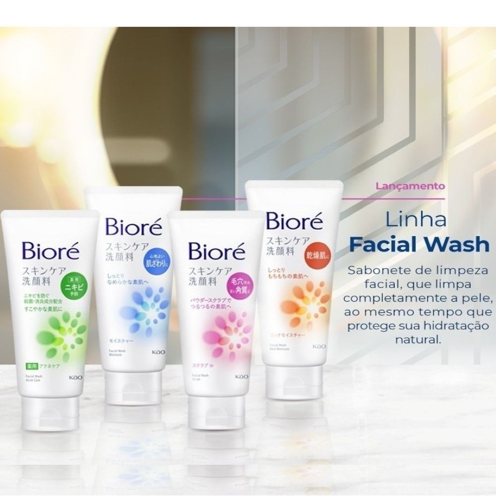 Wash Acne Care | Sabonete Facial para pele acneica 130g - Bioré ...