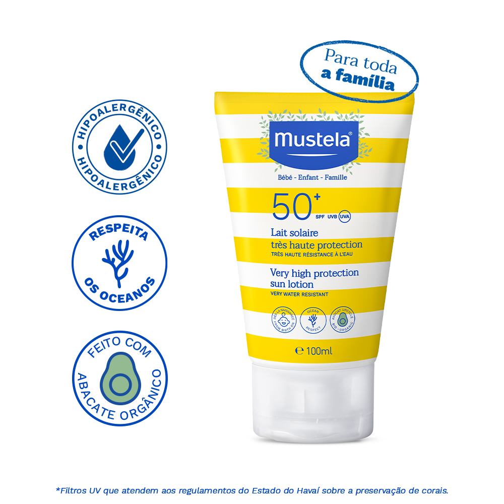 Mustela Solaires Bébé-Enfant FPS 50+ - Protetor Solar Infantil 100ml ...