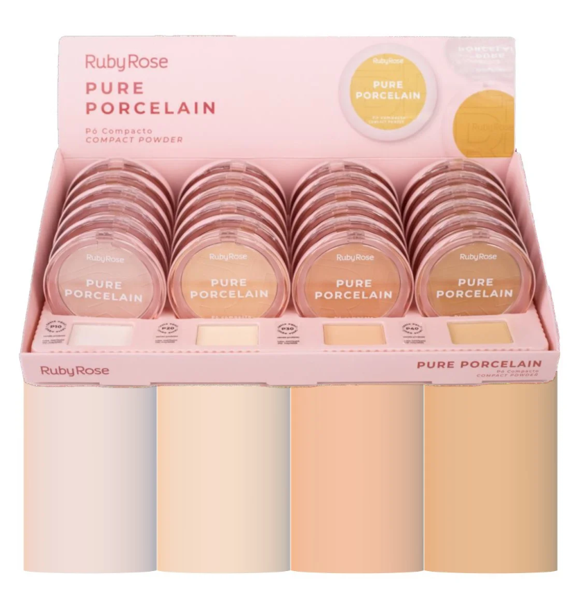 PO COMPACTO PURE PORCELAIN RUBY ROSE - HB-M401-4 - COR P40 - Bellíssima Makeup
