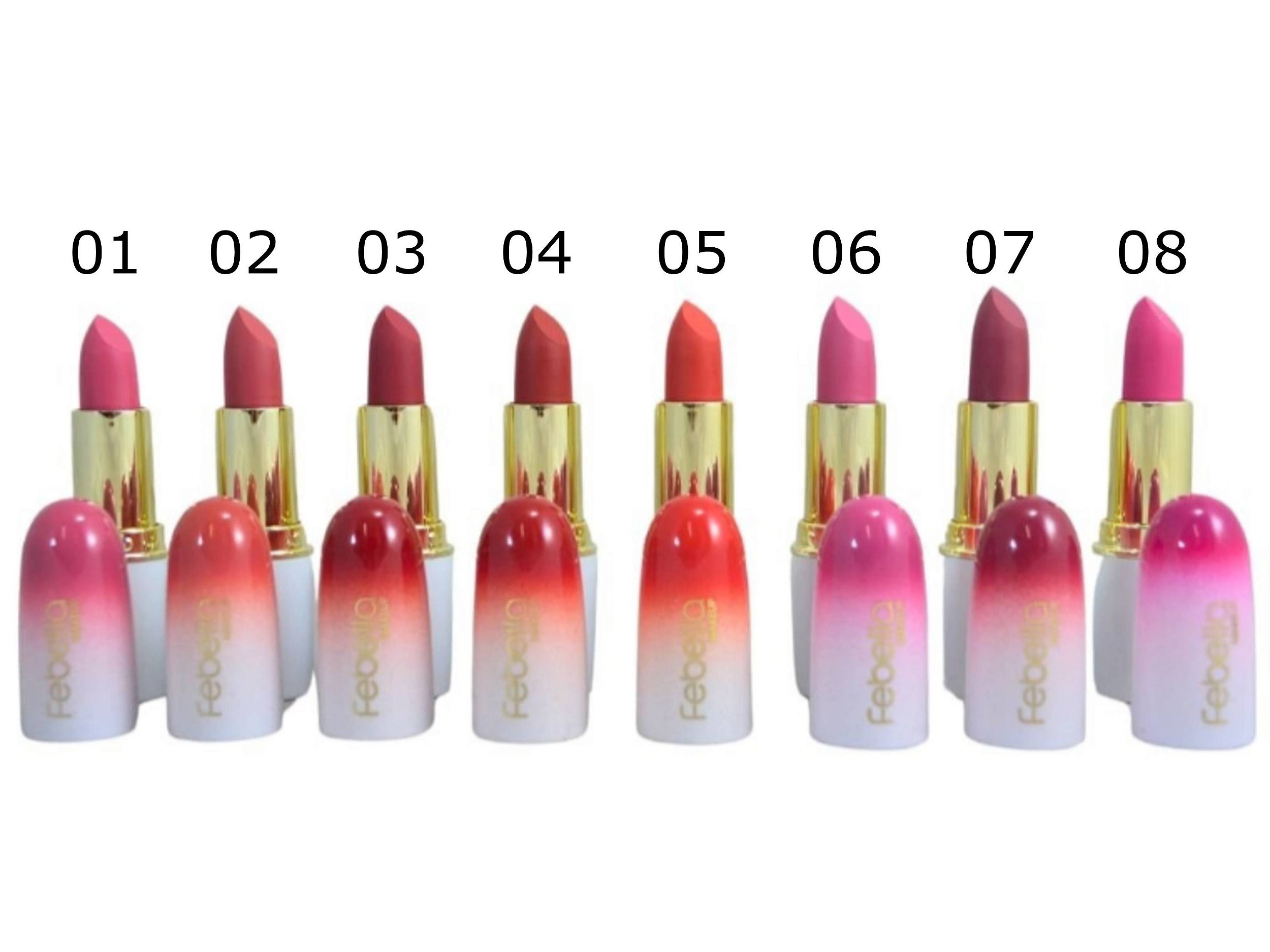 BATOM LIP COLOR RUBY RED FEBELLA - BM40217 - COR 01 - Bellíssima Makeup