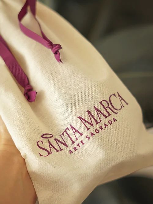 ESCULTURA NSA SRA DE FATIMA ARABESCO FLORAL SANTA MARCA 23cm ...