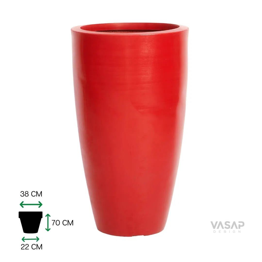 VASO VIETNAMITA 70 VERMELHO COM BRILHO VASAP - Raffaello Presentes e ...