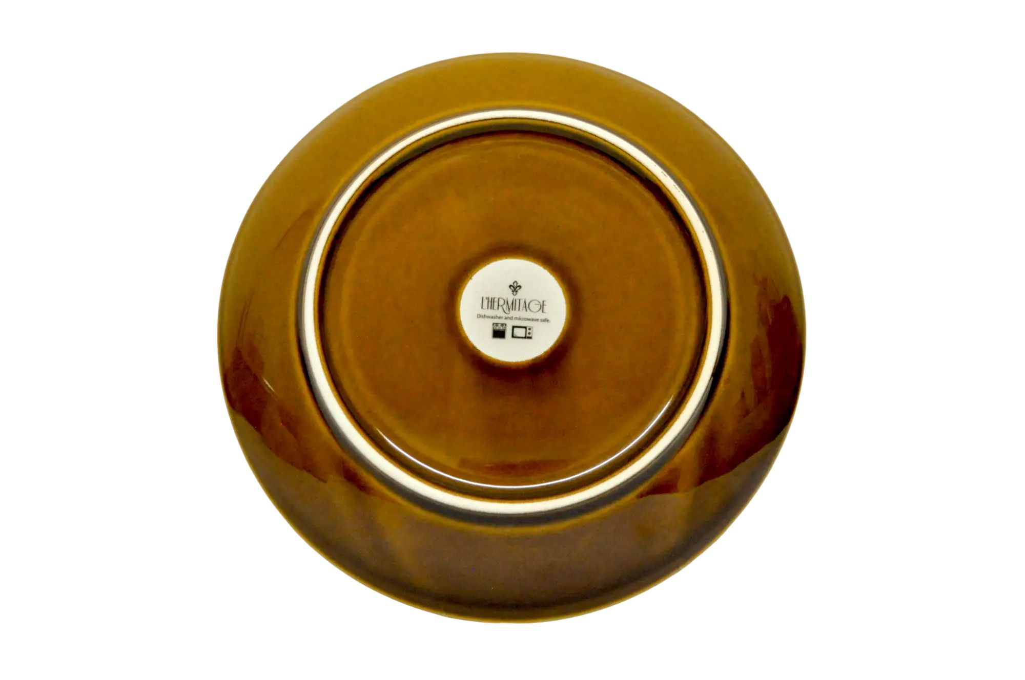 PRATO P/SOBREMESA NOIR CERÂMICA VERDE C/BORDA DOURADA D20cm - Raffaello ...