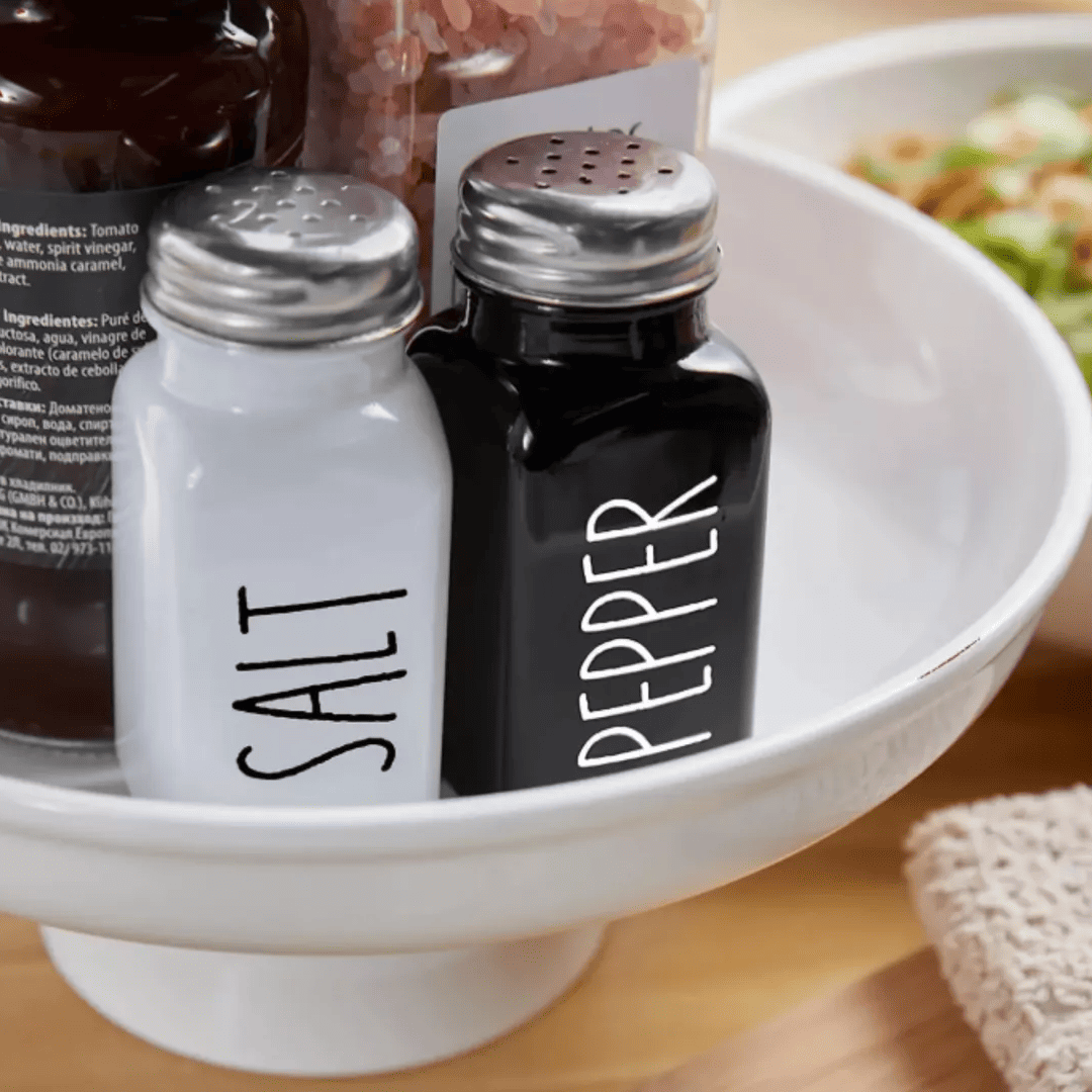 Kit Porta Condimento Salt & Pepper em Vidro e Aço Inoxidável – Design ...