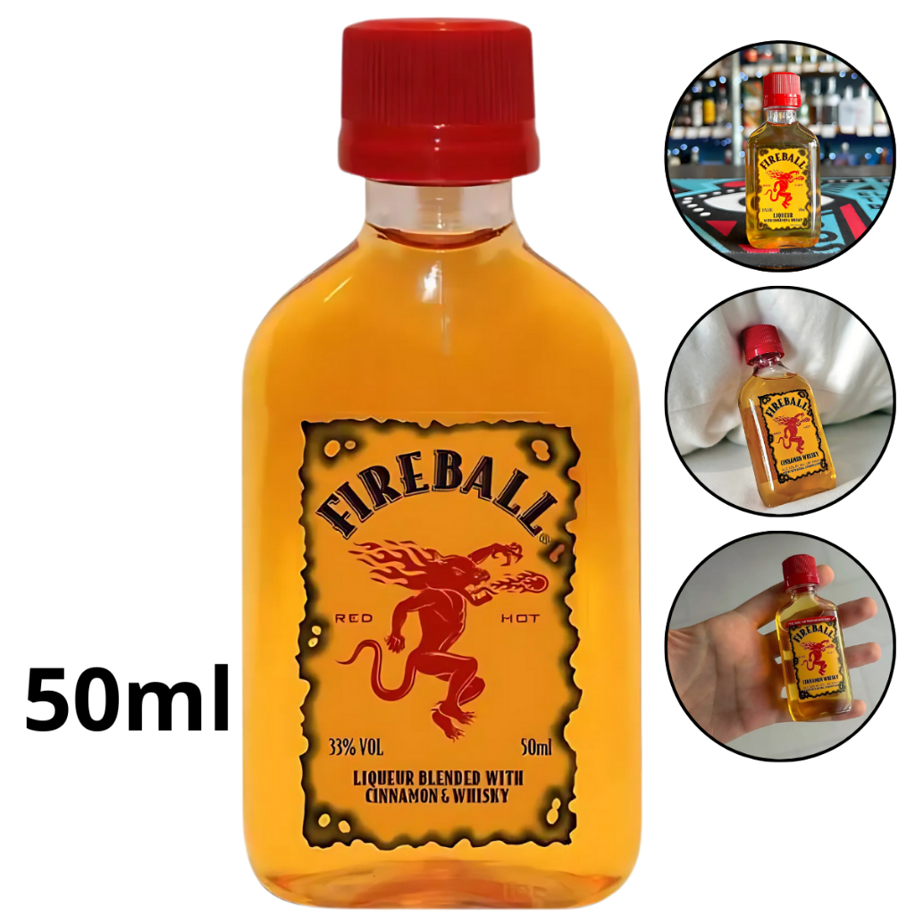 Licor Fino Whisky com Canela Fireball Garrafa 50ml Cada Original - Gin ...