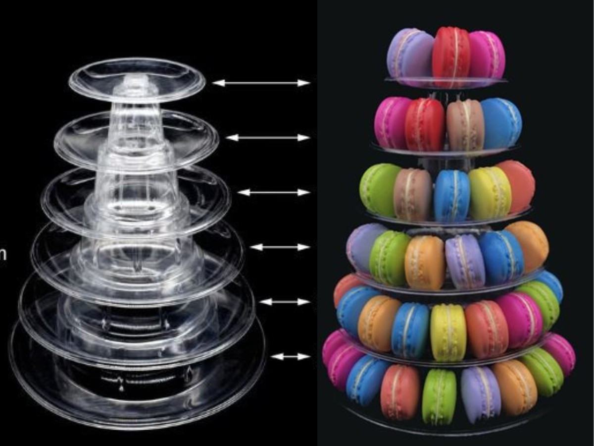 Suporte para macarons 6 divisoes - Loja do Silicone
