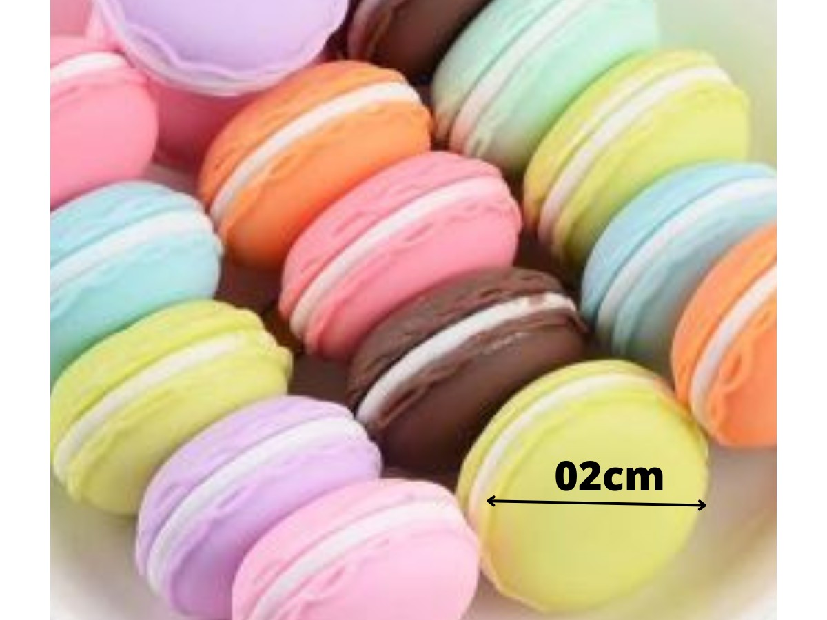 Mini macarons para decoração pacote com 10 unidades - Loja do Silicone