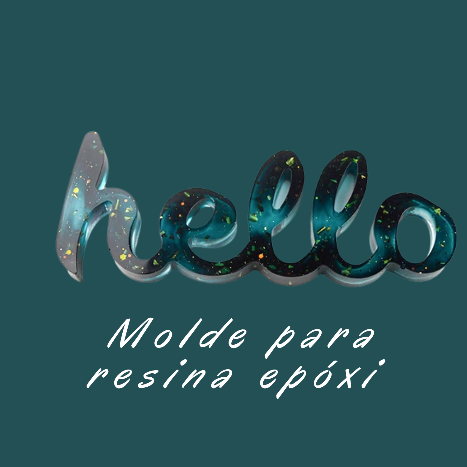 Molde e forma de silicone hello para resina epóxi - Loja do Silicone