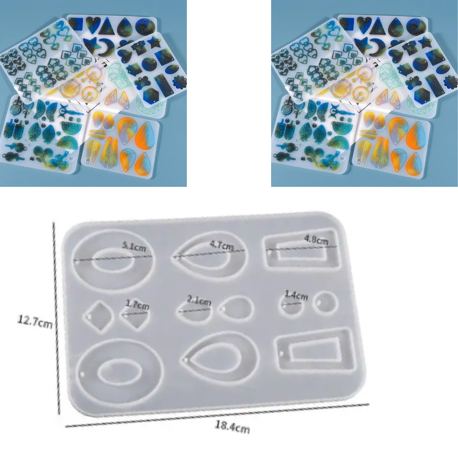 Molde de silicone para brincos e pingentes - Loja do Silicone Molde de silicone para brincos e pingentes - Loja do Silicone