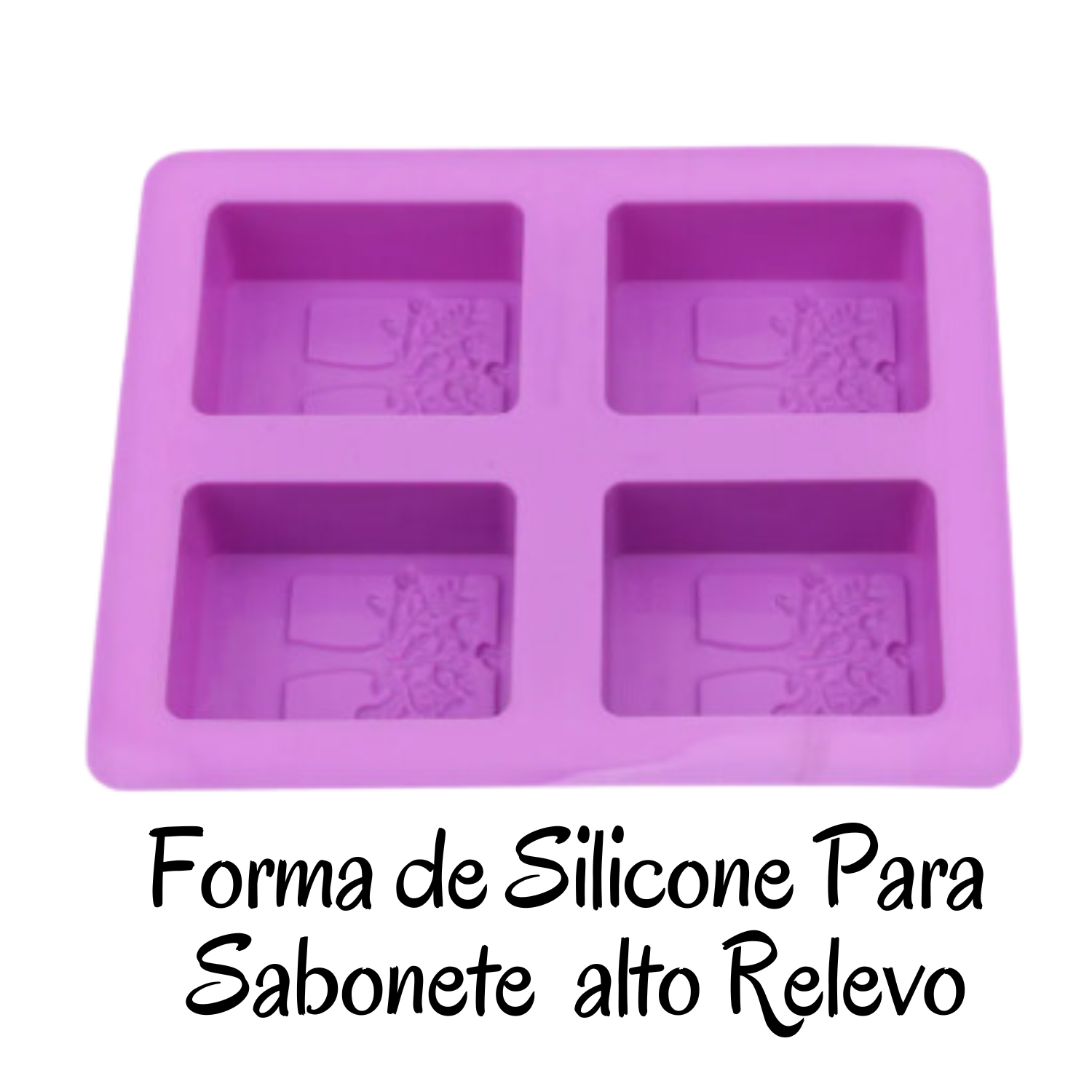 Molde de silicone alto relevo para sabonete - Loja do Silicone