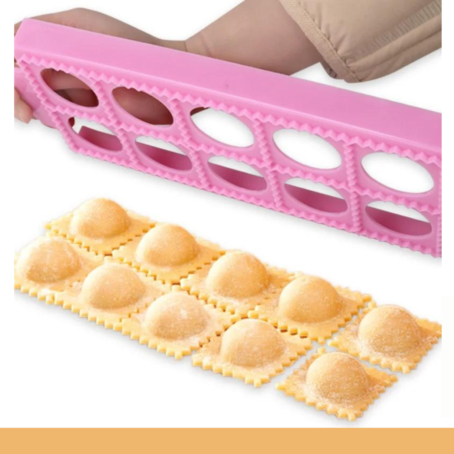 Molde modelador e cortador de Ravióli e Fettuccine - Loja do Silicone