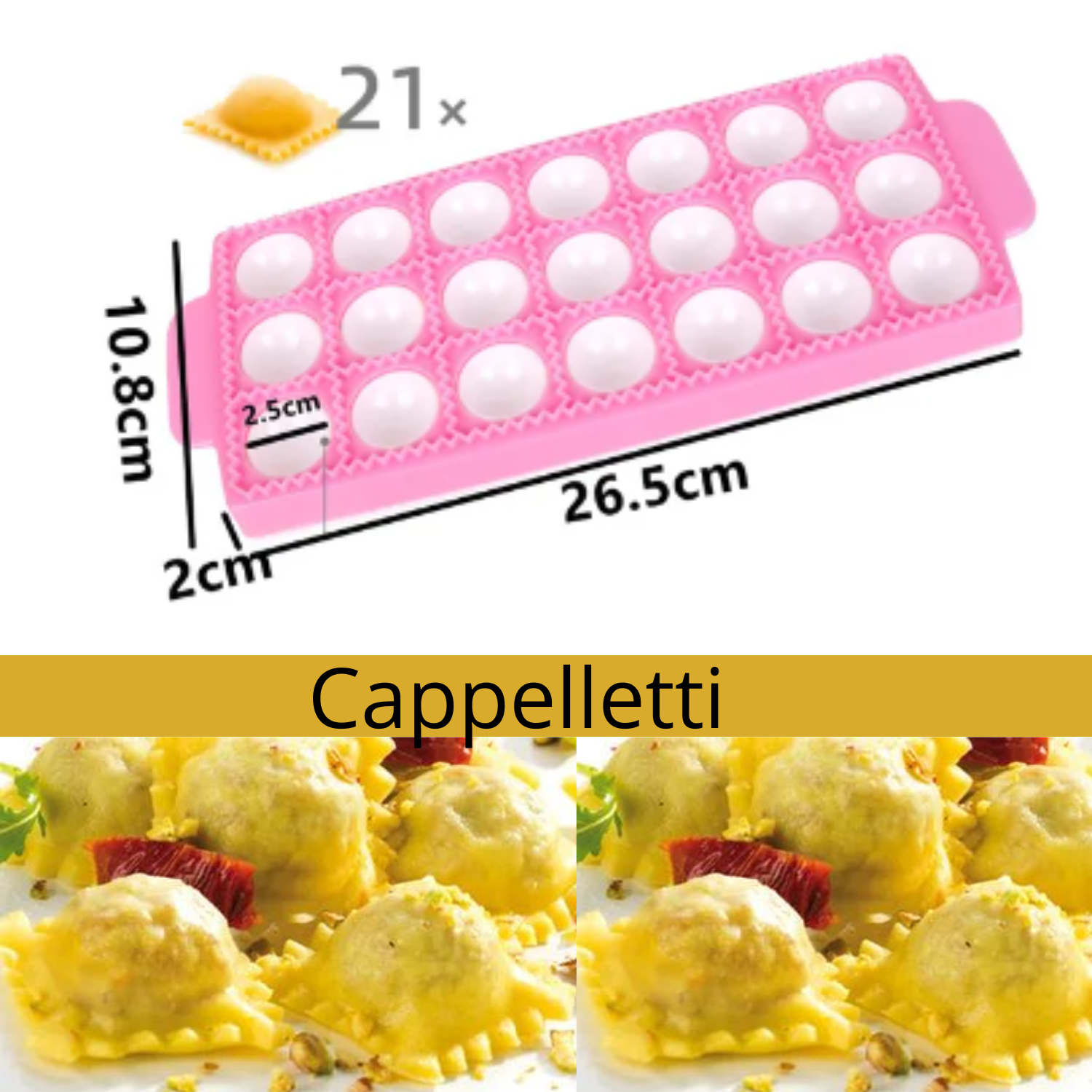 Molde modelador e cortador de Ravióli e Fettuccine - Loja do Silicone