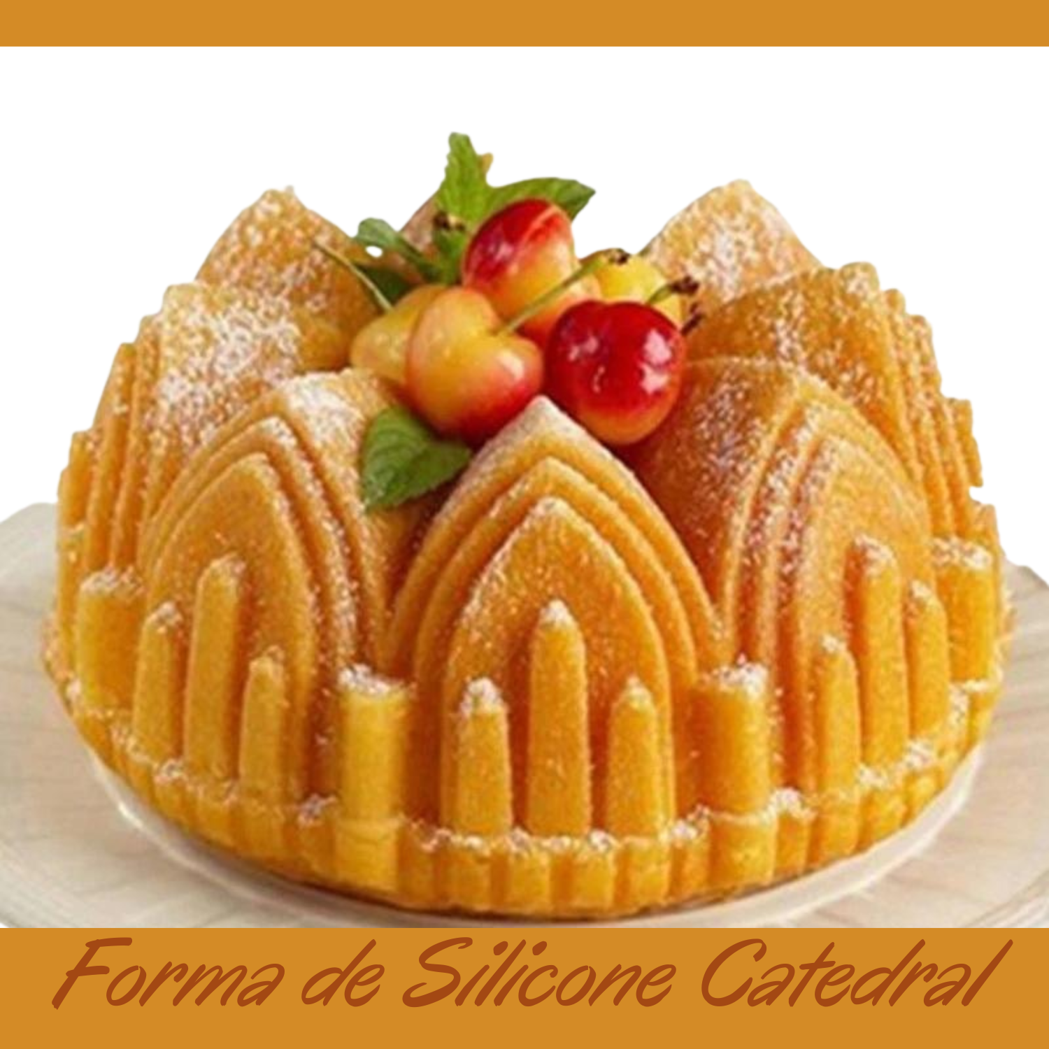 Molde de silicone catedral 3d castelo - Loja do Silicone