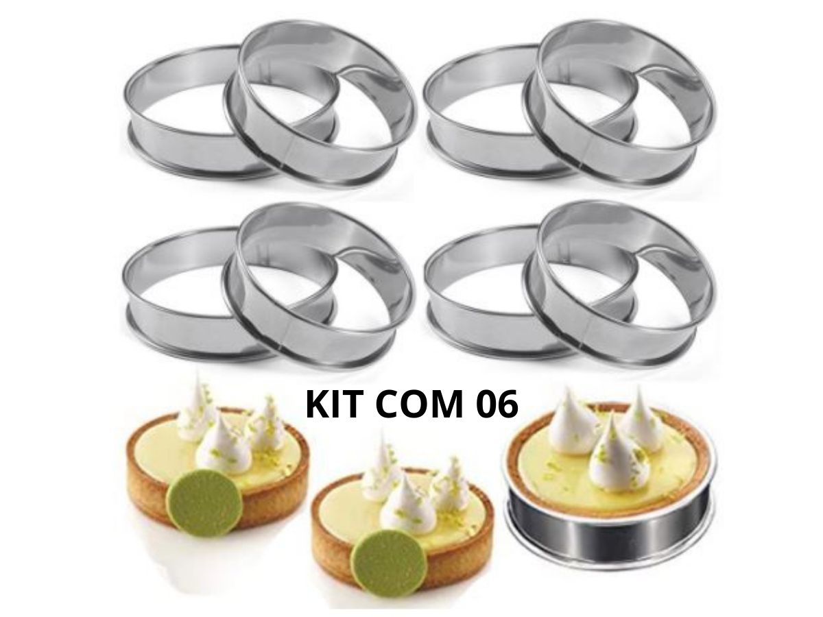 Forma de aro inox com bordas superior e inferior - Loja do Silicone