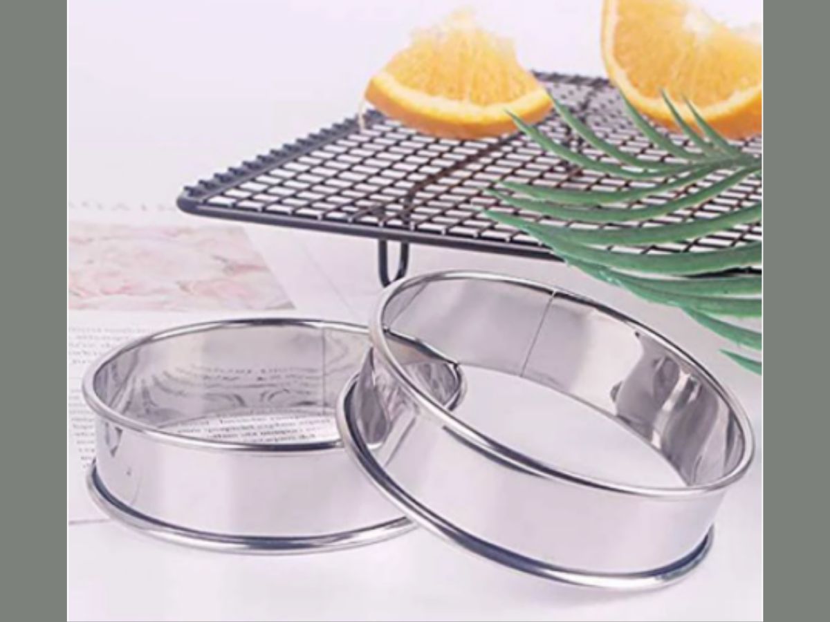 Forma de aro inox com bordas superior e inferior - Loja do Silicone