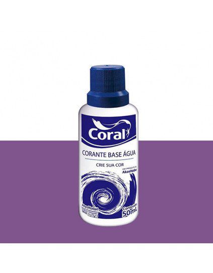 Corante Base Água Coral Violeta 12 Unidades de 50ml Cada em Oferta na ...