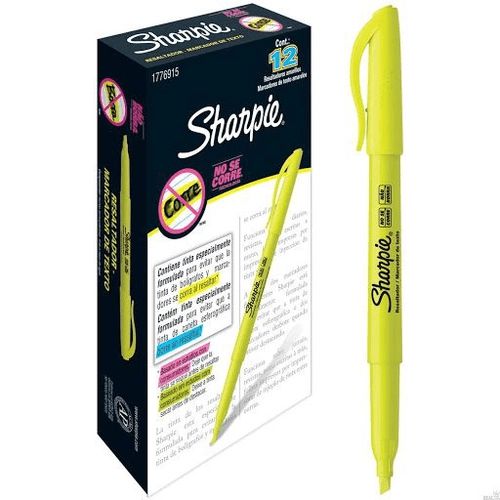 Marca Texto Sharpie Paper Mate Amarelo com 12 Unidades em Oferta na ...