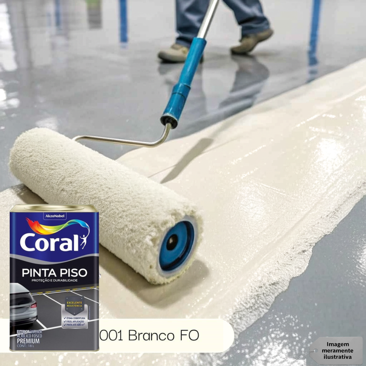 Tinta Pinta Piso Coral Premium 18 Litros - Alta Durabilidade - Obra ...