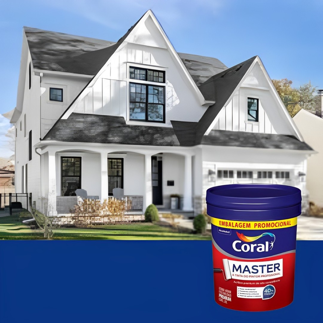 Tinta Acrílica Coral Master 20L Branco Fosco - Rendimento e Cobertura ...