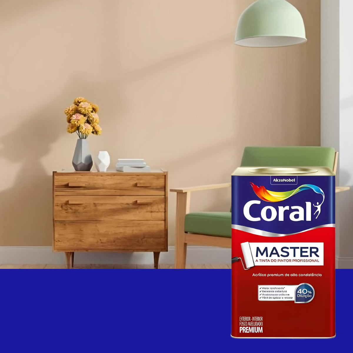 Tinta Acrílica Coral Master Premium Lata 18L - Rendimento e Cobertura ...