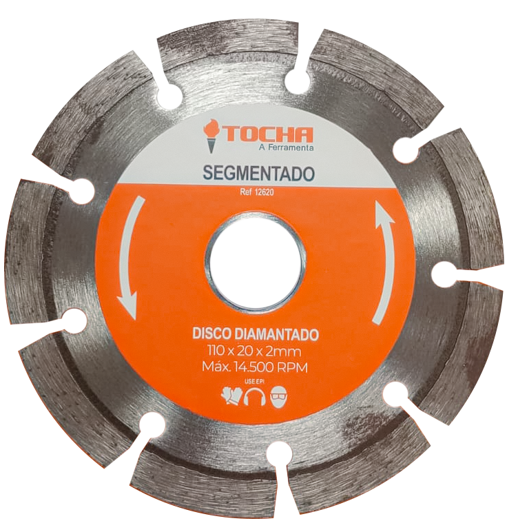 Disco Diamantado Segmentado 110x2,0x20mm - Corte Rápido em Concreto e ...