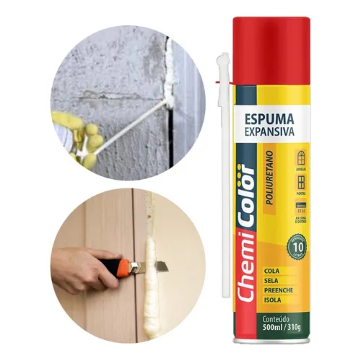 Espuma Expansiva Chemicolor Poliuretano 500ml 12 Unidades em Oferta na ...