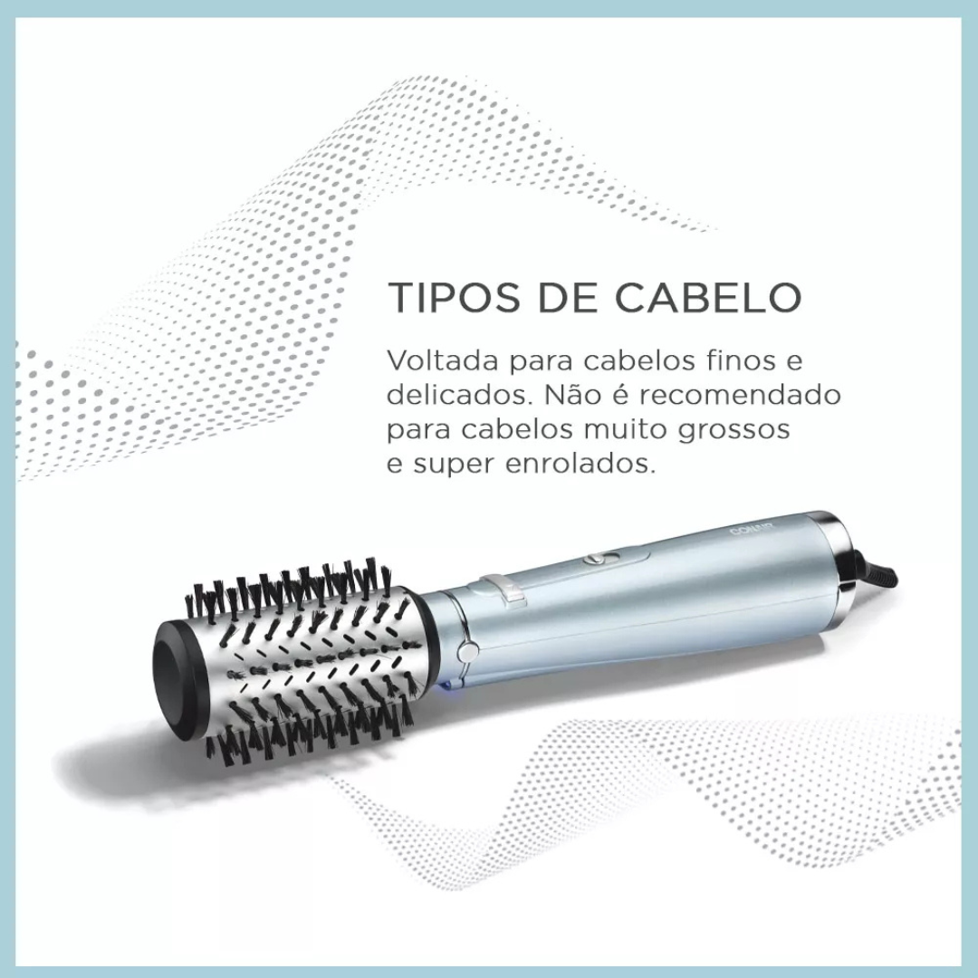 Escova Secadora Rotativa Conair Hot Air Hydro Fusion 550w - 220v ...