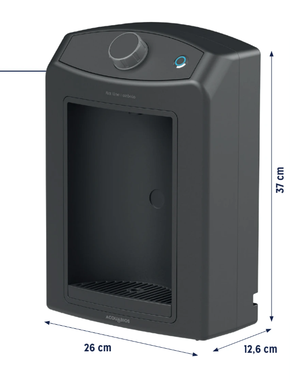 Purificador De Agua Acquabios Fitt Compressor Dark - 220v - KIOSK DIGITAL