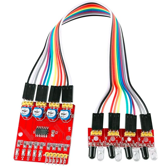 Módulo Seguidor de Linha com 4 Sensores Infravermelho para Robô ...