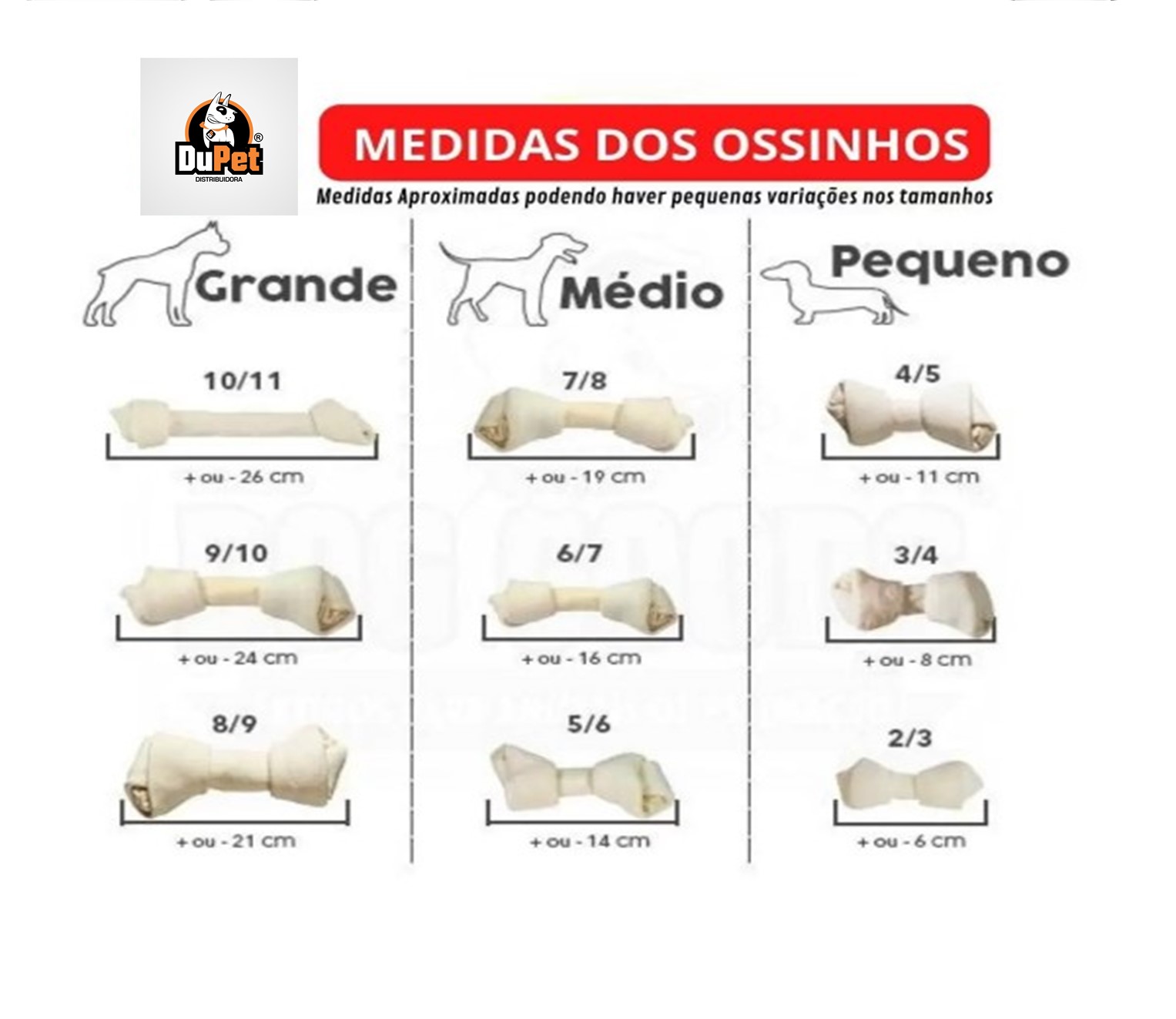 Osso de Couro Bovino Petisco Mastigável Vários Tamanhos - Dupet ...