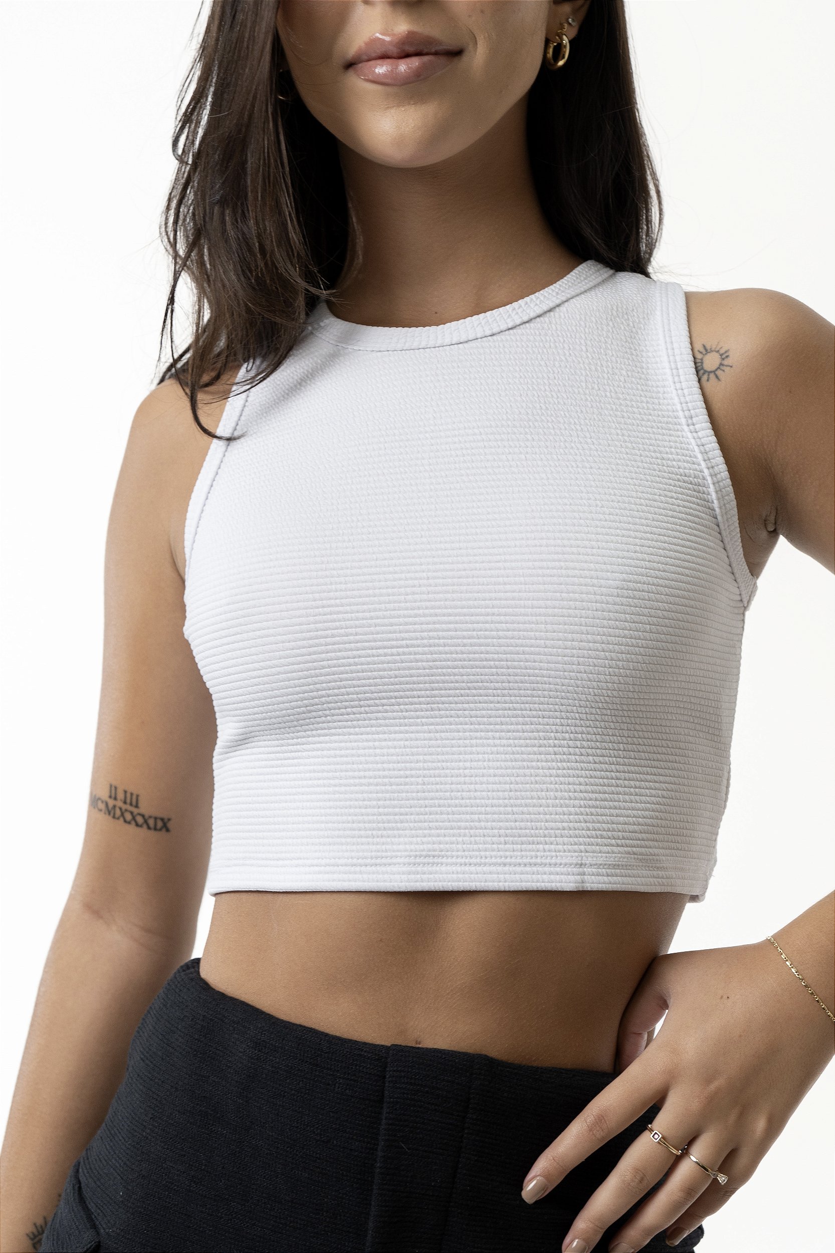 Top Regata Branco - Loja da Bruna