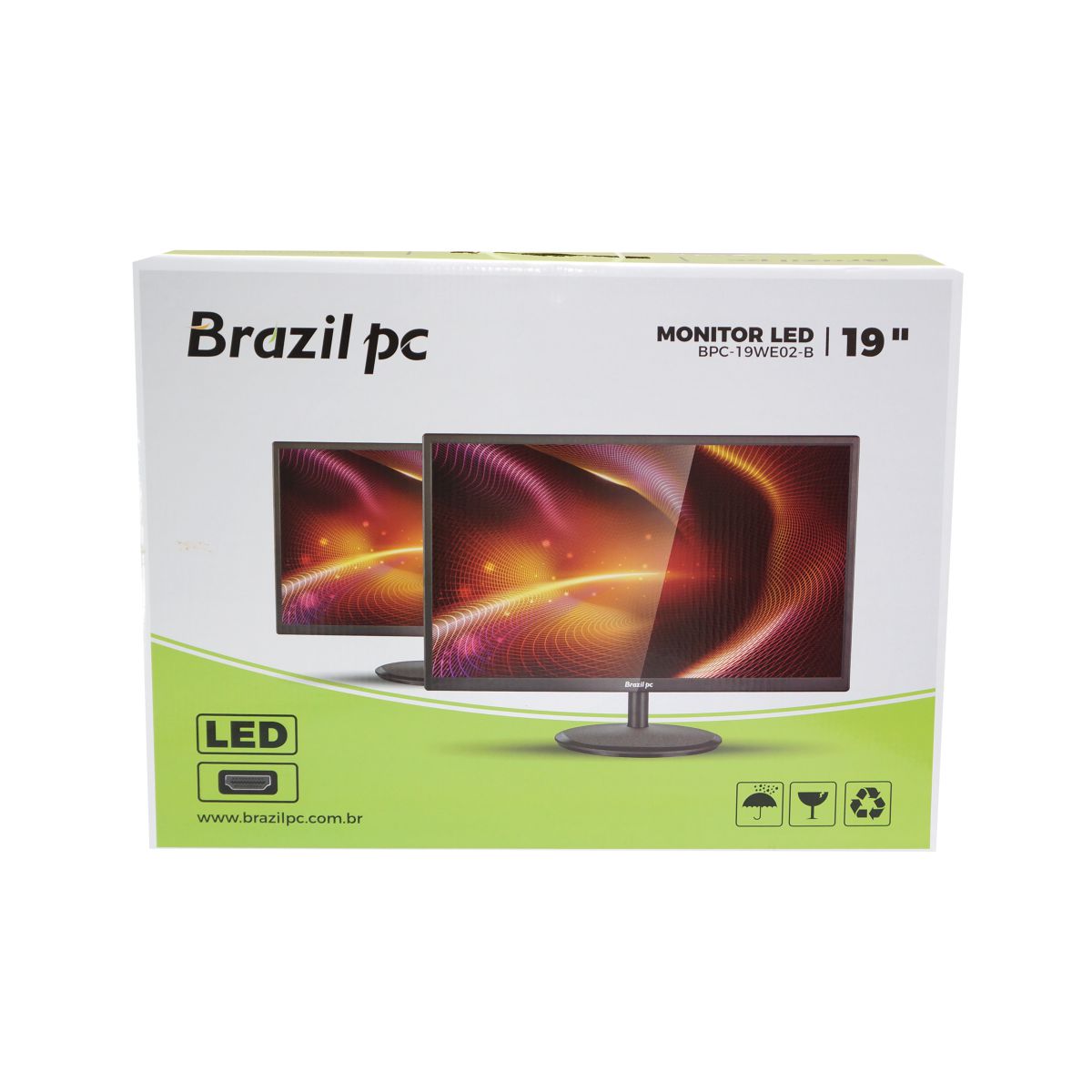 MONITOR LED 19 BRAZIL PC BPC-19WE02-B PRETO WIDESCREEN - Brazil PC