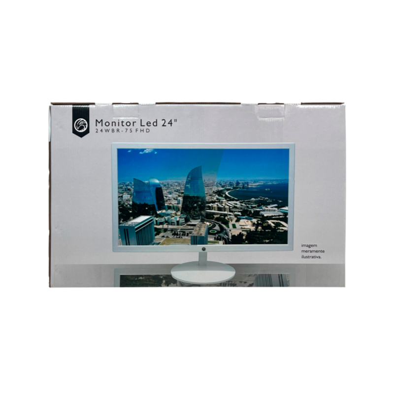 MONITOR LED 24 BRAZILPC 24WBR-75 FHD 75Hz BRANCO WIDESCREEN - Brazil PC