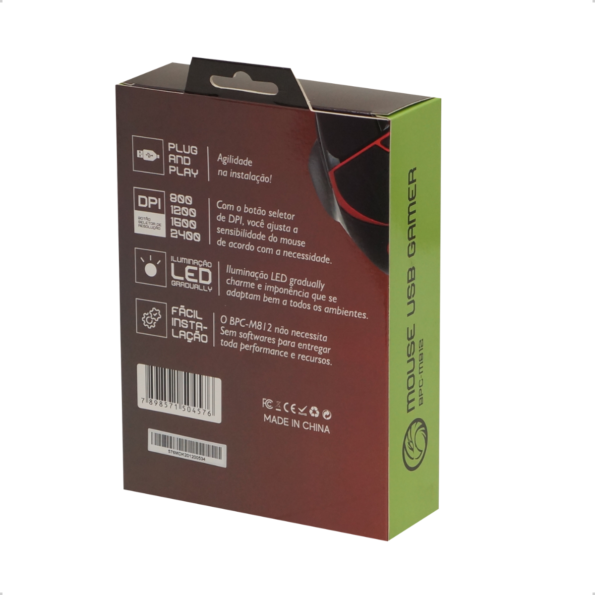 MOUSE USB GAMER BPC-M812 - Brazil PC