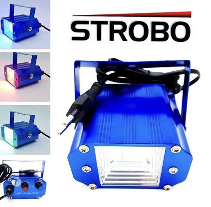 Mini Strobo LED 20W RGB Colorido Sensor Rítmico Bivolt - Planet ...