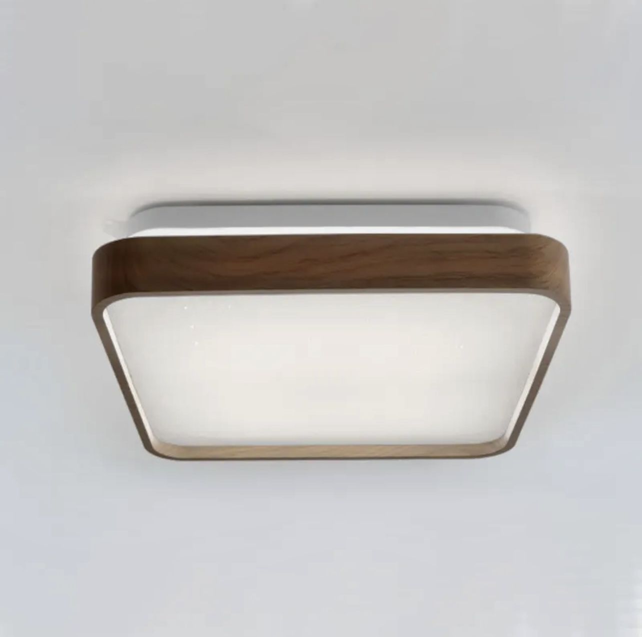 Lustre Plafon LED Timber 24W 40x40 Céu Estrelado Amadeirado Branco Frio ...