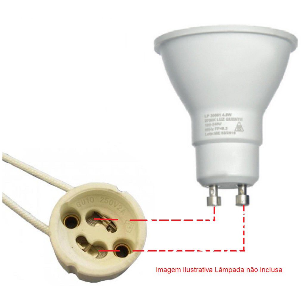 Soquete GU10 Lampada Halopar LED com Rabicho - Planet Iluminação e ...