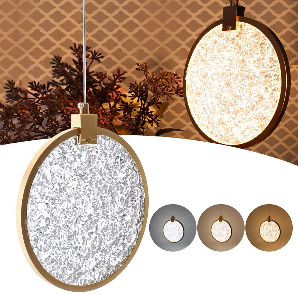 Lustre Pendente LED 5W Disco Bolacha Dourado Multicor Bivolt - Planet ...