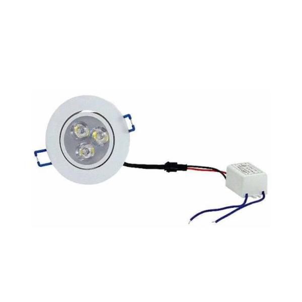 Spot 3W Super LED Redondo Direcional Branco Quente - Planet Iluminação ...