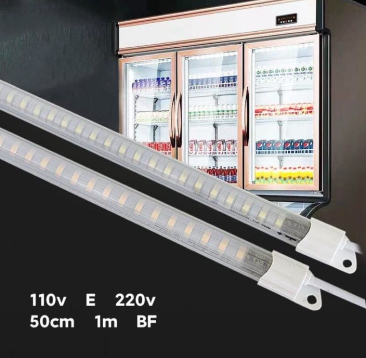 KIT 2 Barra LED 10W 50cm Geladeira Expositora Freezer 220V IP67 6500K ...