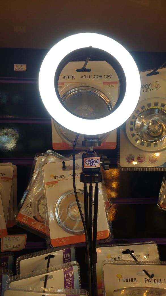 Ring Light 14 polegadas 35cm LED 60W Touch 2x Suporte Celular Iluminador Profissional USB ...