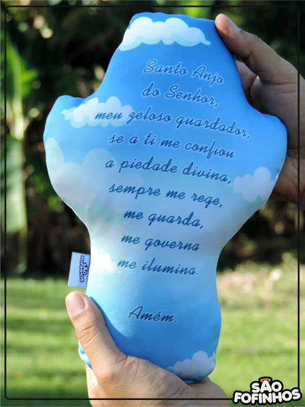 Almofada Boneco Naninha Anjo da Guarda Menino - São Fofinhos