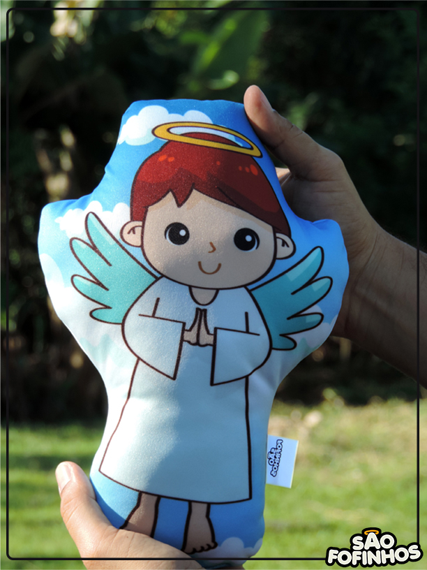 Almofada Boneco Naninha Anjo da Guarda Menino - São Fofinhos