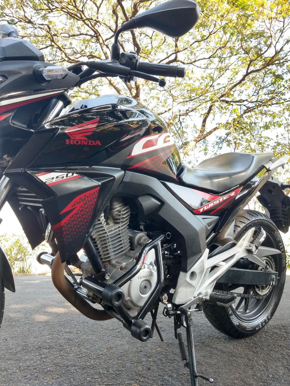 Protetor Motor Carenagem Monaco Único em Alumínio Cb Twister 250 Preto ...