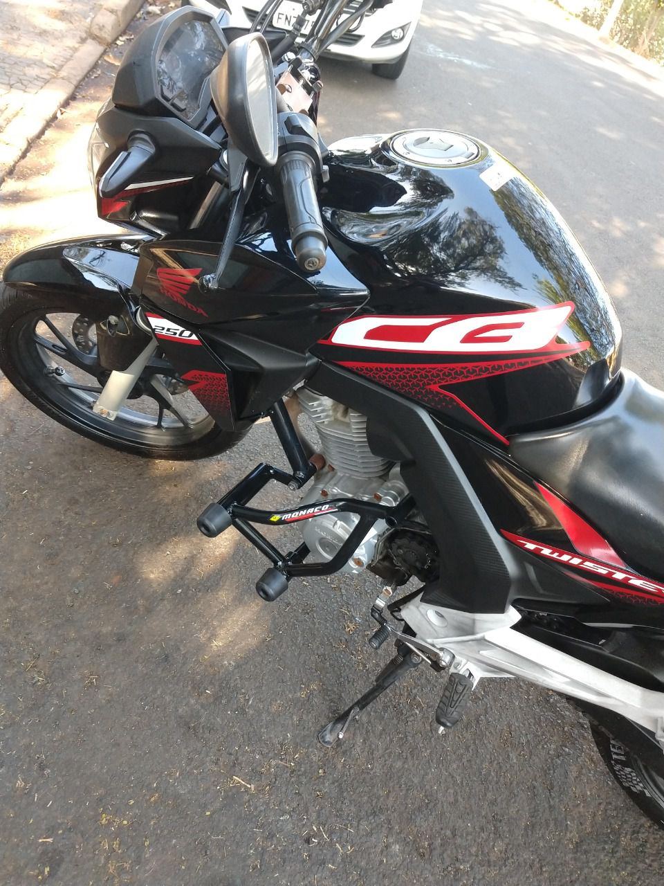 Protetor Motor Carenagem Monaco Único em Alumínio Cb Twister 250 Preto ...