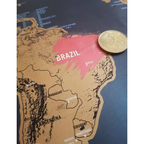 Mapa Mundi De Raspar Viagens Raspadinha Scratch Map 82x60 Cm - Loja ...