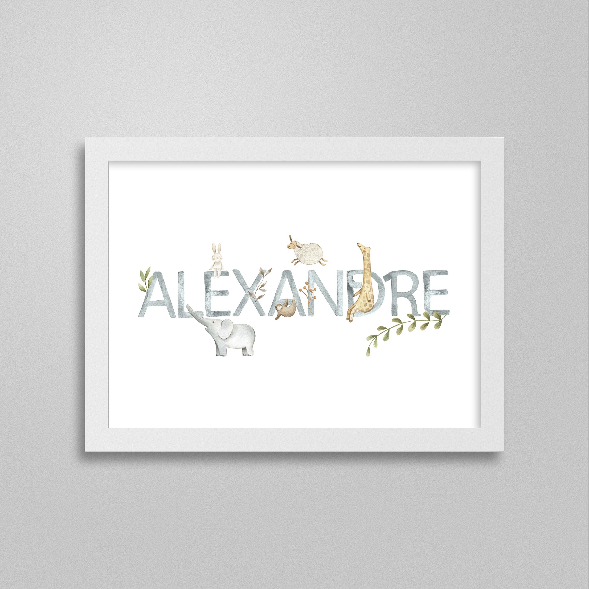 Quadro Personalizado com nome Alexandre - Decor Quadros - Bebê e Infantil